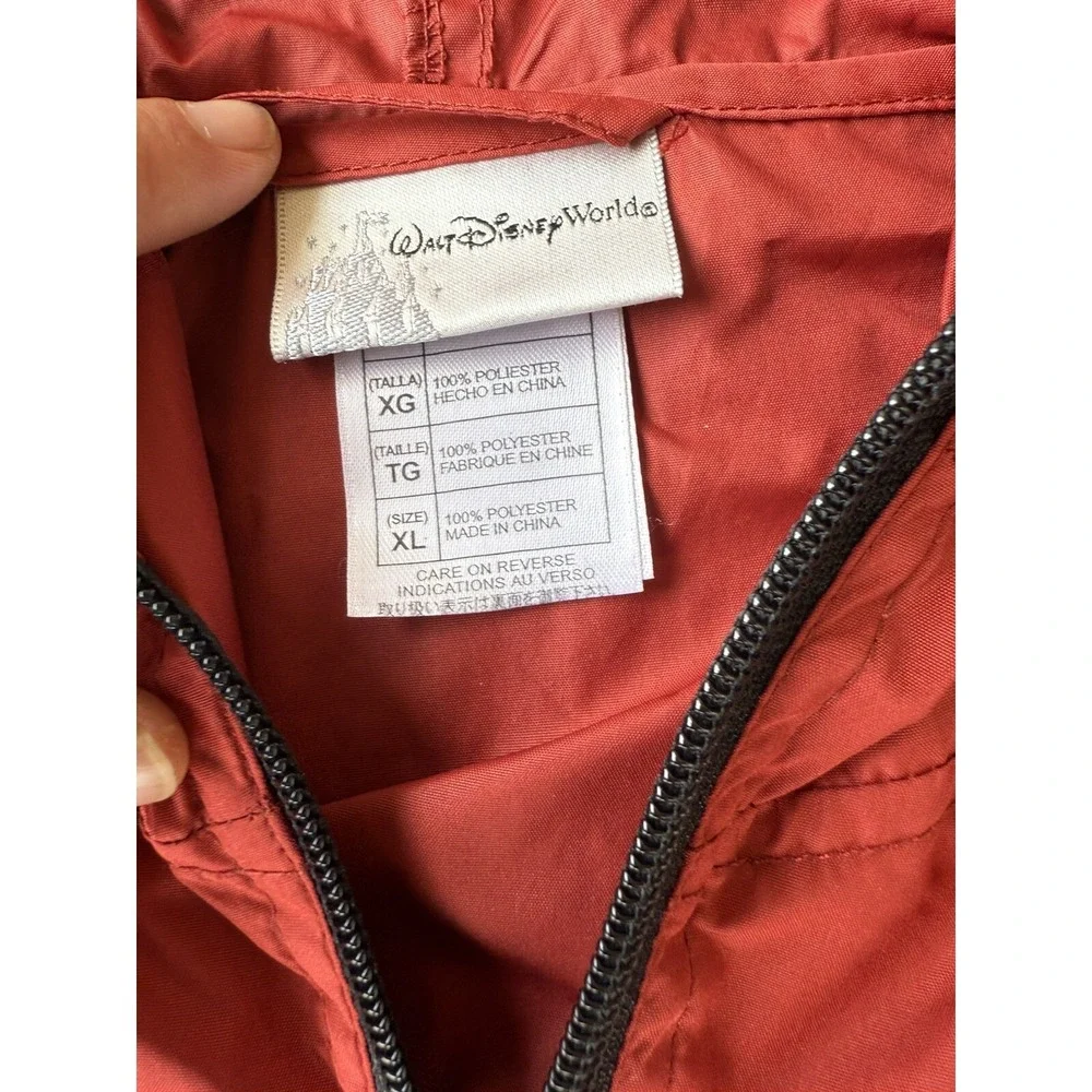 Disney | Jackets & Coats | Walt Disney World Red Hooded Windbreaker ...